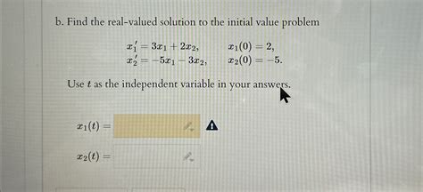 Solved B ﻿find The Real Valued Solution To The Initial