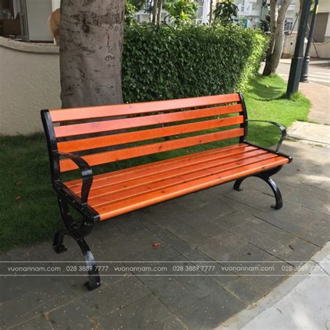 Ghế công viên nan gỗ thông Chile GCV 01 Bảo Hành 12 Tháng