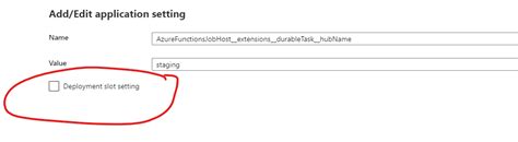 Azure How To Stick App Config Settings To A Staging Slot Via Bicep Stack Overflow