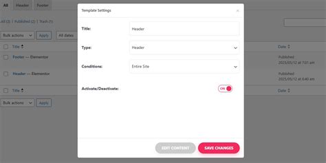Elementskit How To Set Up Header And Footer With The Elementor Bosa Themes