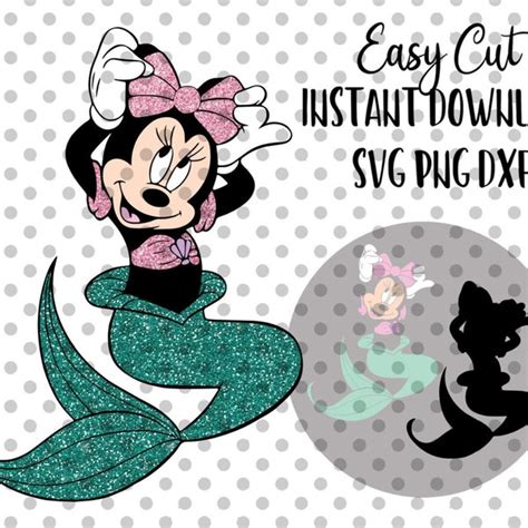 Minnie Mouse Mermaid Png Etsy