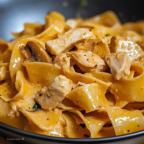 Pappardelle With Chicken And Creamy Mushroom Sauce Made Easy For Ur