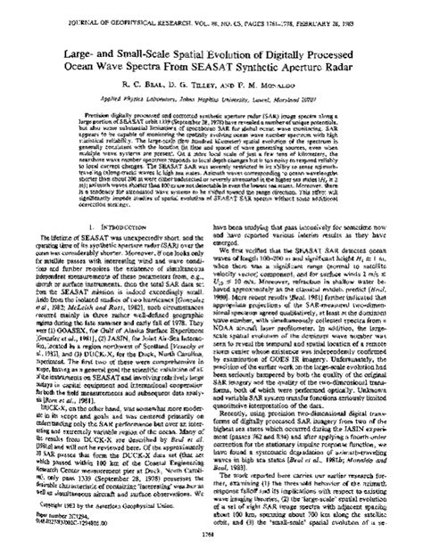 Pdf Large And Small Scale Spatial Evolution Of Digitally Processed Ocean Wave Spectra From