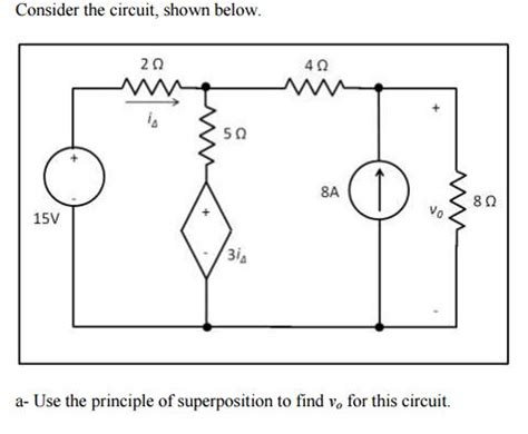 solved consider the circuit shown below use the principle