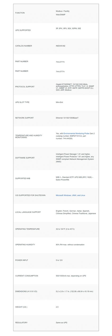 Eaton Industrial Gateway Card Modbus TCP RTU