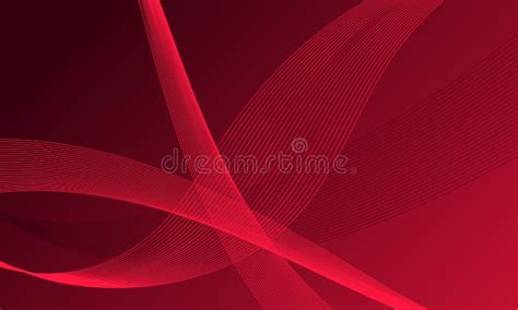 Red Lines Wave Curves With Gradient Abstract Background Stock Illustration Illustration Of