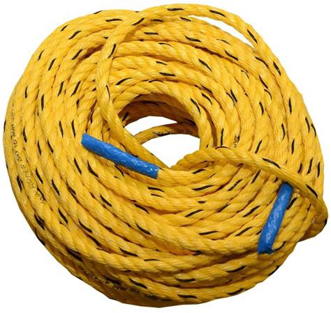 Eos Cord Twine Rope String Polymore Twisted Braided Yellow 12 Mm Battle Rope Length 50 Ft