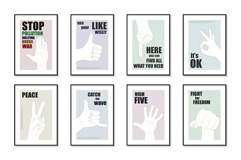 컬러 현대 커버 템플릿 배경 플래 카드 브로셔 배너 전단지 등의 컬렉션 현대적인 세련된 포스터 카드 손 제스처 표지판이있는