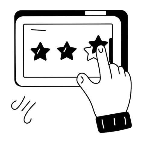 Premium Vector Handy Doodle Icon Depicting App Rating