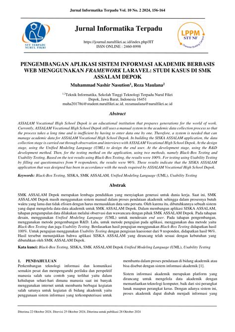 Pdf Pengembangan Aplikasi Sistem Informasi Akademik Berbasis Web