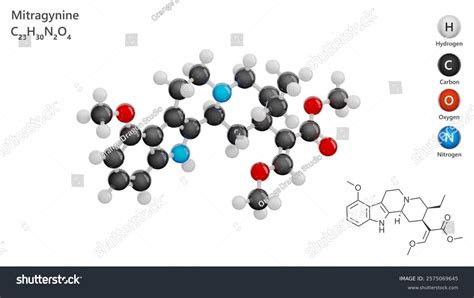 Molecule Mitragynine Drug Molecular Structure Formula Stock Illustration 2575069645 Shutterstock