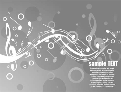 뮤지컬 요소 벡터 배경 Eps Uidownload