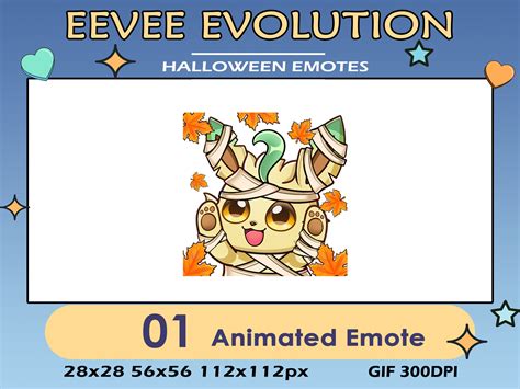 Mummy Leafeon Pokemon Animated Emote Animated Mummy Leafeon Twitch Discord Youtube Emote Eevee