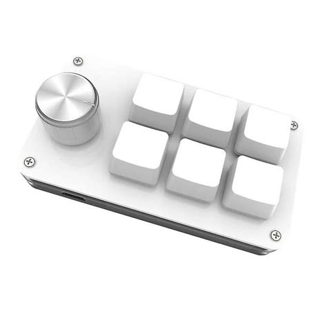 6 Teclas 1 Perilla Teclado Com 6 Teclas Programación Macro Com Handed Osu Juego Mini Llave
