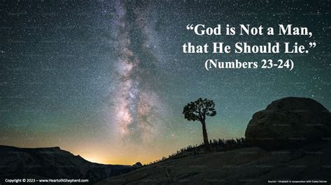 “god Is Not A Man That He Should Lie ” Numbers 23 Numbers 24 From The Heart Of A Shepherd