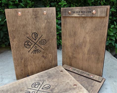 Wood Menu Clipboard Holders Multi Packs Of Five Wooden Clip Boards A4 Menu Holders A5 Menu