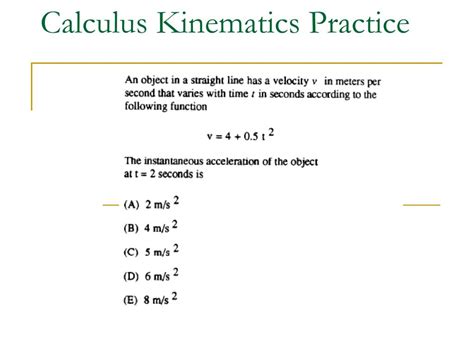Ppt Kinematics With Calculus Dervitives Powerpoint Presentation Free Download Id 2024100