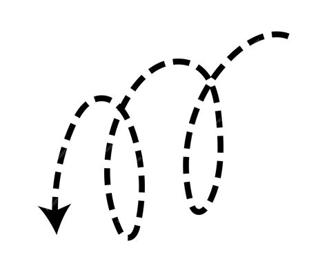 Premium Vector Dashed Arrow Set Vector Doodle Dot Line Thin Pointer