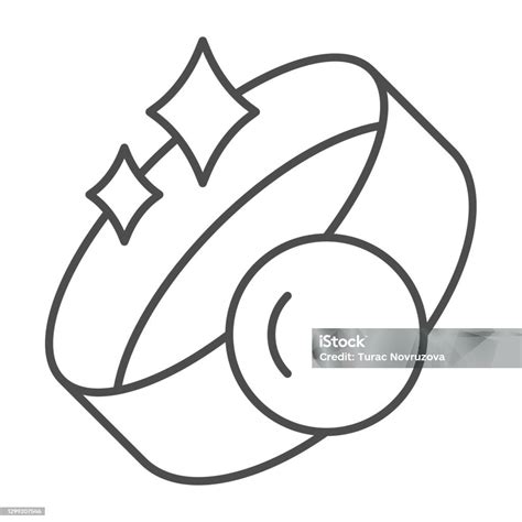 얇은 라인 아이콘 동화 같은 컨셉 화이트 배경에 보석 사인 모바일 컨셉과 웹 디자인을위한 윤곽 스타일골드 빛나는 킹 링 아이콘