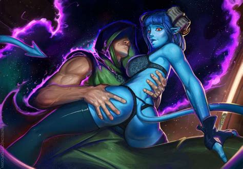 Rule 34 1girls Big Breasts Big Penis Blue Hair Blue Skin Cleric Colored Skin Cptpopcorn