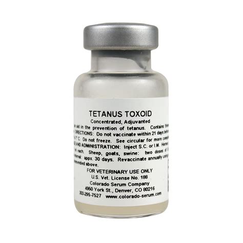 Tetanus Vaccine Bottle