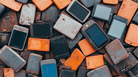 A Collection Of Cell Phones Stack Of Modern Mobile Devices Showcasing