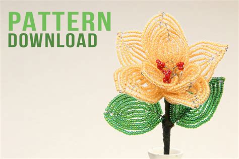 Pretty Petals Beginners French Beaded Flower Pattern Download Bead Spider