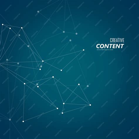 Premium Vector Abstract Connection Structure On Dark Background With