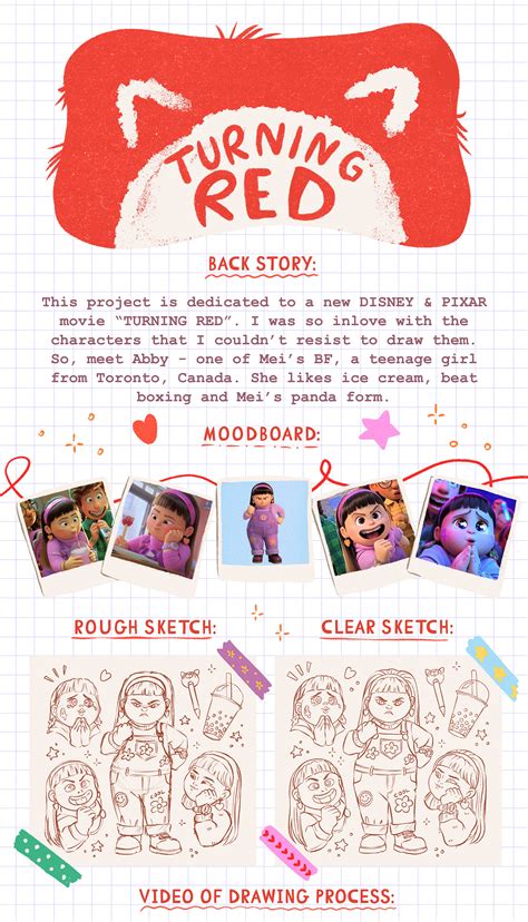 Abby Park Turning Red Pixar Fan Art Behance