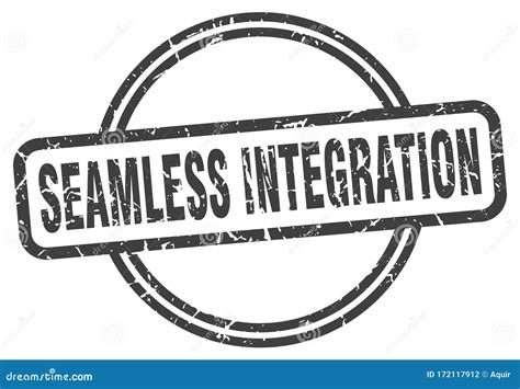 Seamless Integration Stamp Seamless Integration Round Grunge Sign Stock Vector Illustration