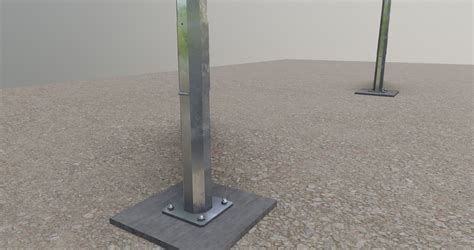 3d 5 Meter Octogonal Lighting Pole Single Consol Turbosquid 2064144