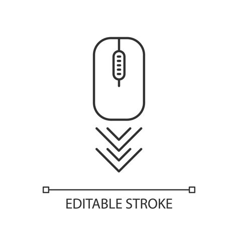 Scrolling Mouse Pixel Perfect Linear Icon 3272842 Vector Art At Vecteezy
