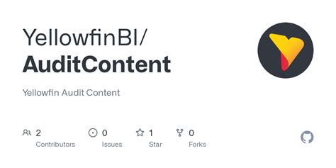 Github Yellowfinbiauditcontent Yellowfin Audit Content