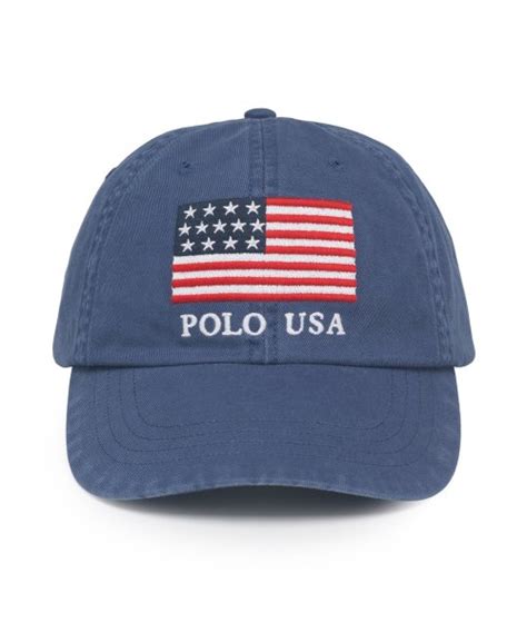폴로 랄프 로렌 플래그 치노 볼 캡 네이비 위시버킷