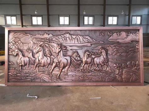 锻铜浮雕壁画 铜浮雕壁画 紫铜浮雕壁画 大山谷图库