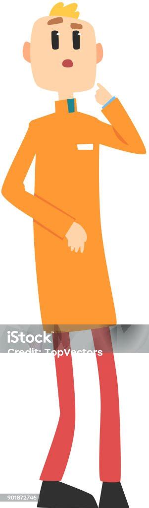 과학자 엔지니어 또는 천체 물리학 만화 캐릭터 과학 벡터 일러스트 레이 션의 남자 개념에 대한 스톡 벡터 아트 및 기타 이미지
