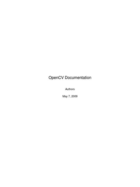 Opencv Pdf Algorithms Mathematical Analysis