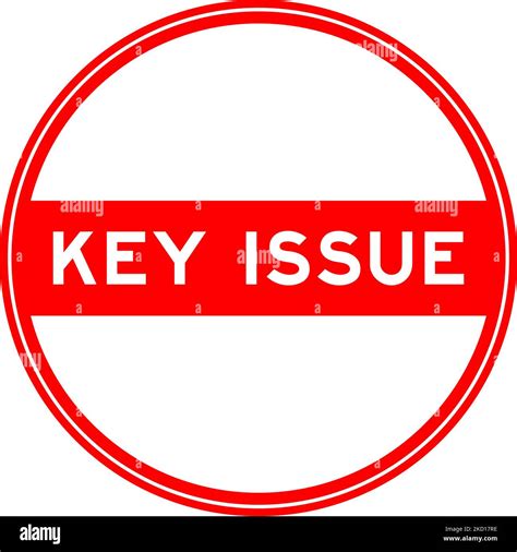 Red Color Round Seal Sticker In Word Key Issue On White Background Stock Vector Image And Art Alamy