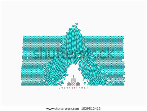 irregular array matrix random ovals background stock vector royalty