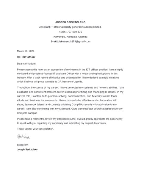Apllication Letter Pdf