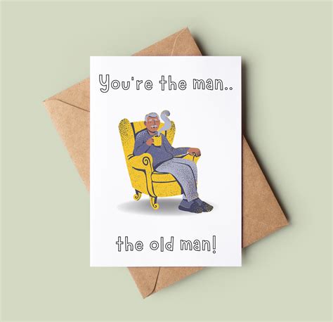 Funny Happy Birthday Card Joke Old Man Birthday Card Rude Greetings