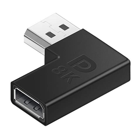 Right Angle Displayport Extender To Female Adapter