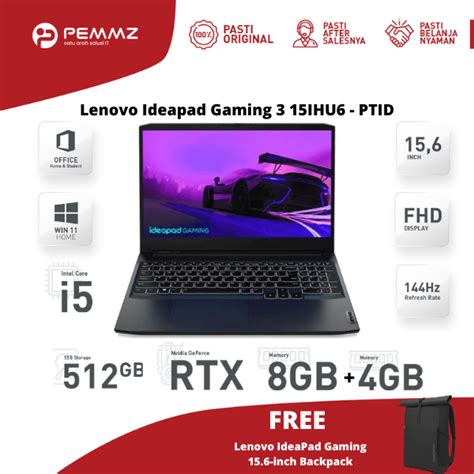 Jual Lenovo Ideapad Gaming Ptid R H Gb Gb Rtx W Ohs Black Shadow
