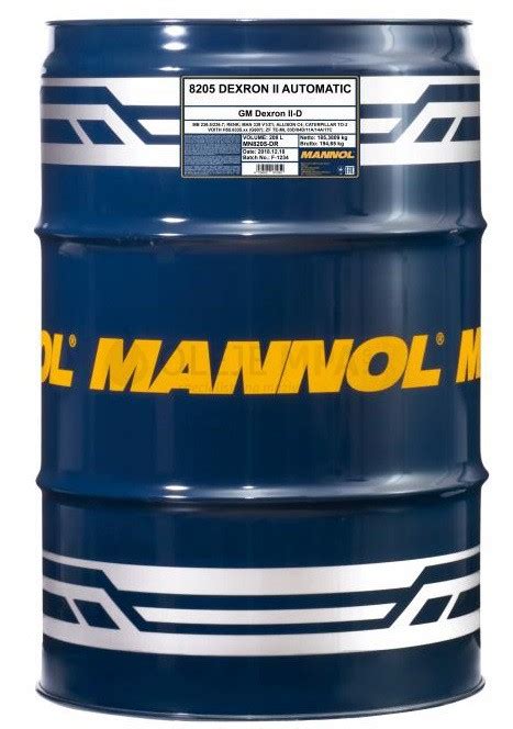 Převodový olej Mannol Dexron II Automatic ATF - 60 L | Převodové oleje ...