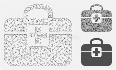 Medkit Vector Mesh 2d Model And Triangle Mosaic Icon Stock Vector Illustration Of Pictogram
