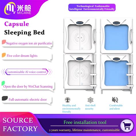 Hot Sale Single Double Soundproof Capsule Hotel Bunk Bed Capsule Bed