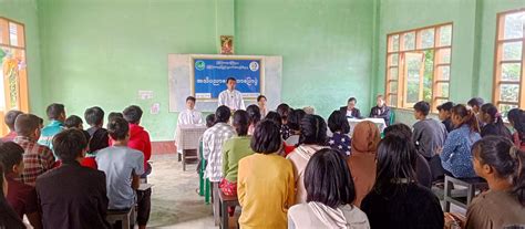 ကလေးမြို့ အမှတ် ၃ အခြေခံပညာအလယ်တန်းကျောင်းတွင် လူငယ်ရေးရာ အသိပညာပေး ဟောပြောပွဲ ကျင်းပ