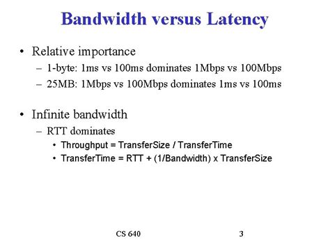 Performance Metrics Outline Bandwidth Latency Bandwidthdelay Product Performance