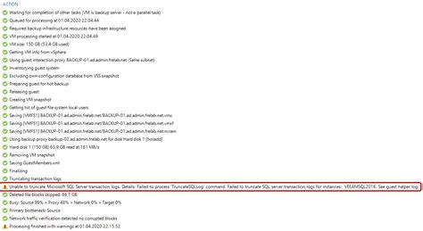 Veeam Bandr Troubleshoot Sql Truncate Problem Bjosorens It Tech Blog