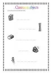 Classroom Objects Worksheets